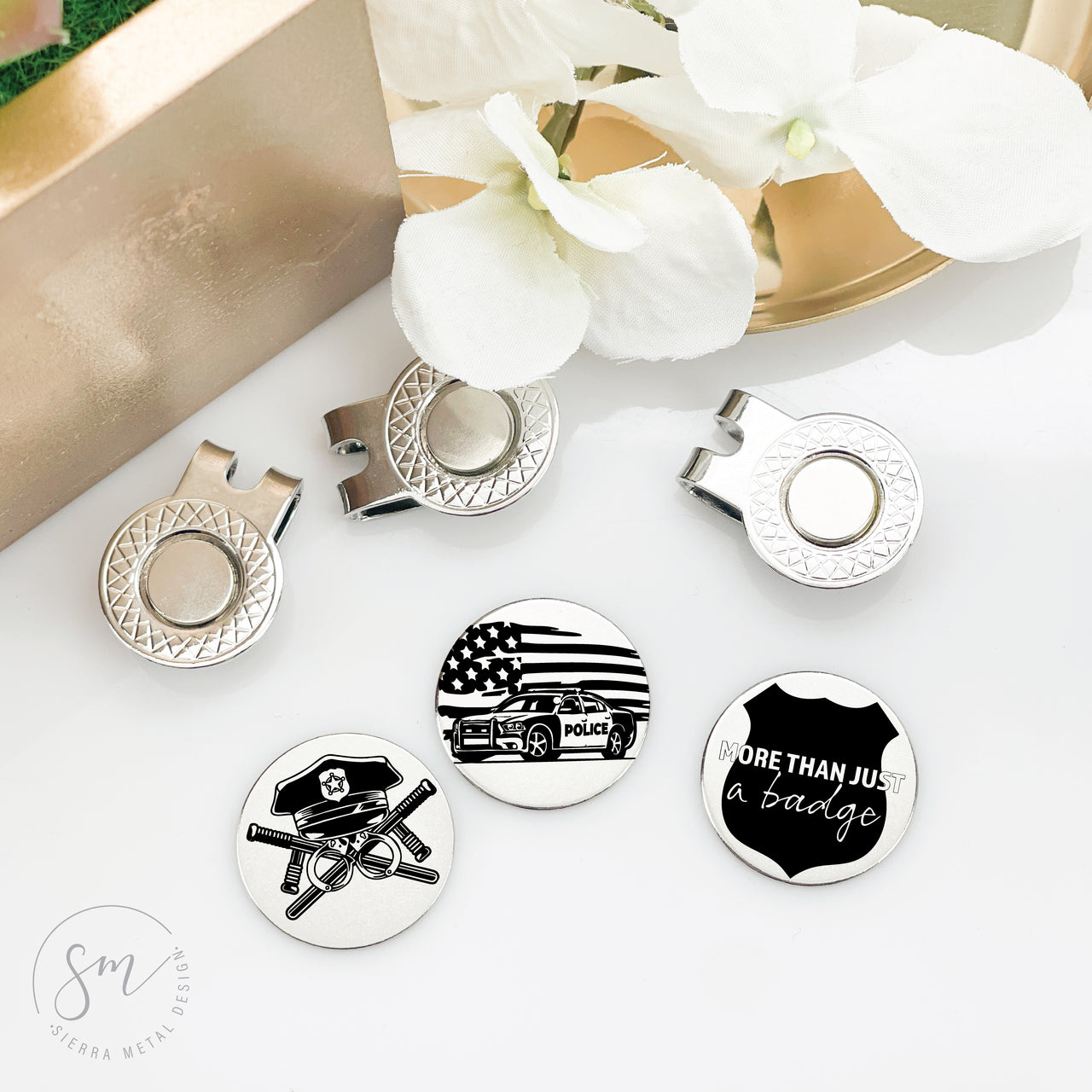 Police Golf Ball Marker Set of 3 – Sierra Metal Design